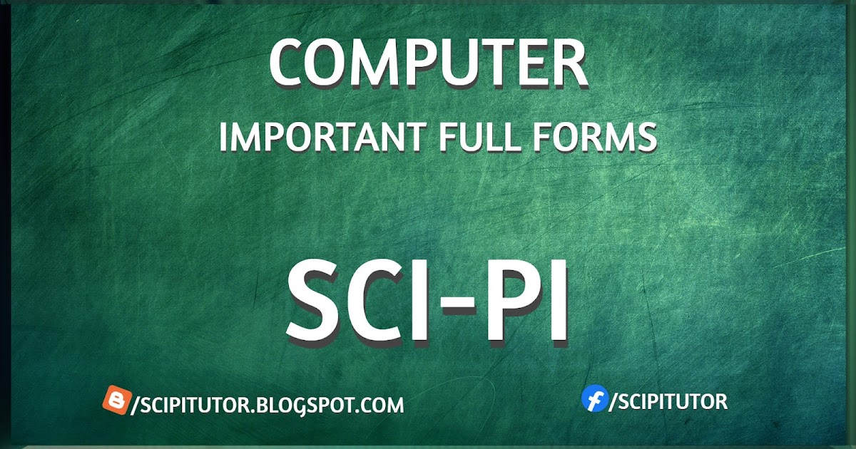 Important Full Forms Of Computer Science for Class 9 and 10
