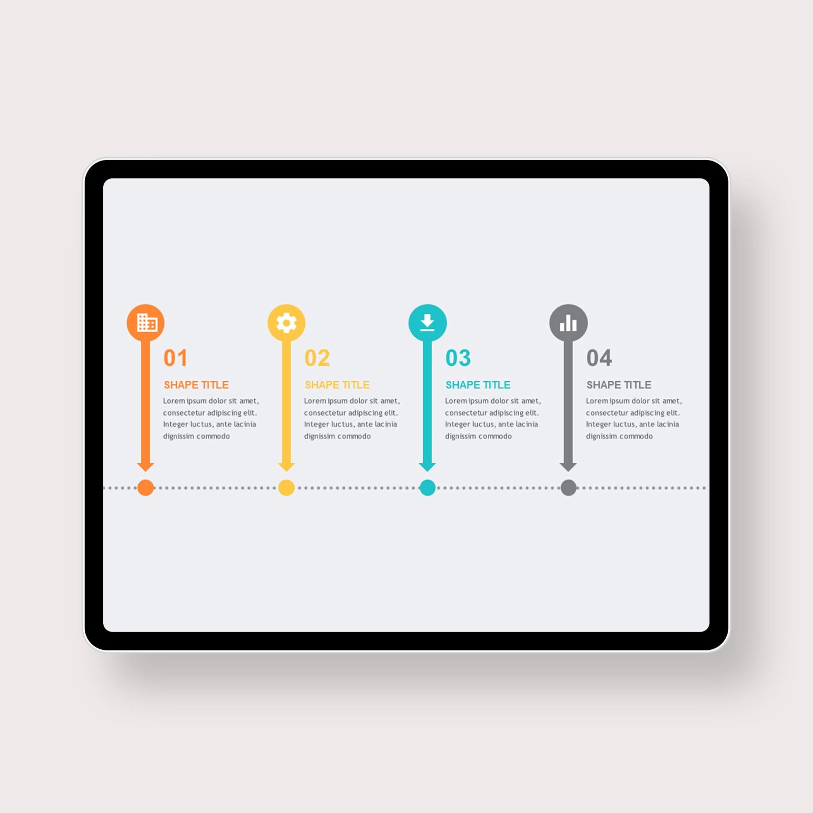 Dot Linear Description PowerPoint Templates - PowerPoint Free