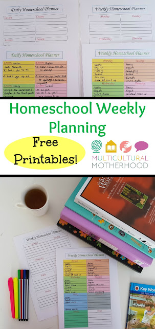 Homeschool Weekly Planning + Free Printables! | Multicultural Motherhood