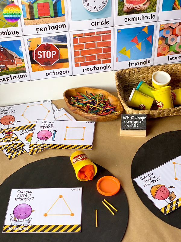 2D SHAPE STEM INVITATIONS TO TRY | you clever monkey