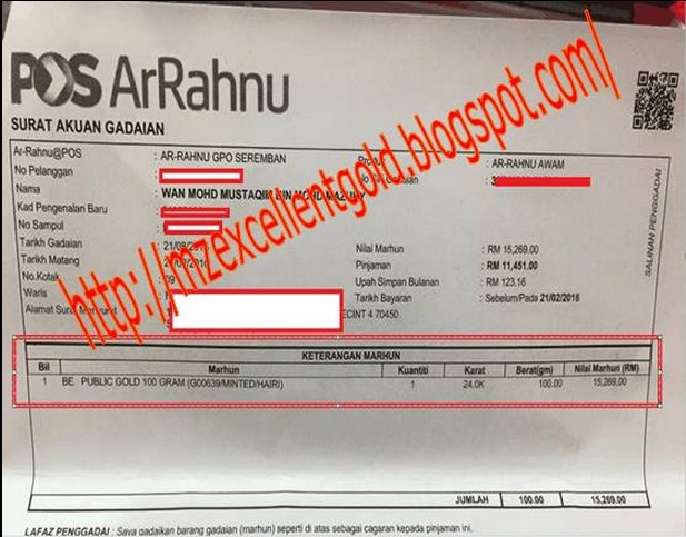 Authorized Dealer Public Gold Asia: Contoh Kiraan Ar Rahnu