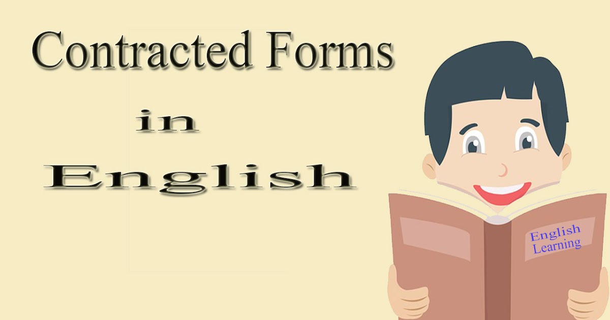 Contracted Forms in English | List of Contracted Forms in English ...