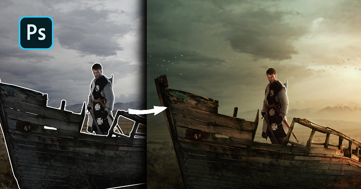 Old Boat Photoshop Manipulation Tutorial Cambo Creation