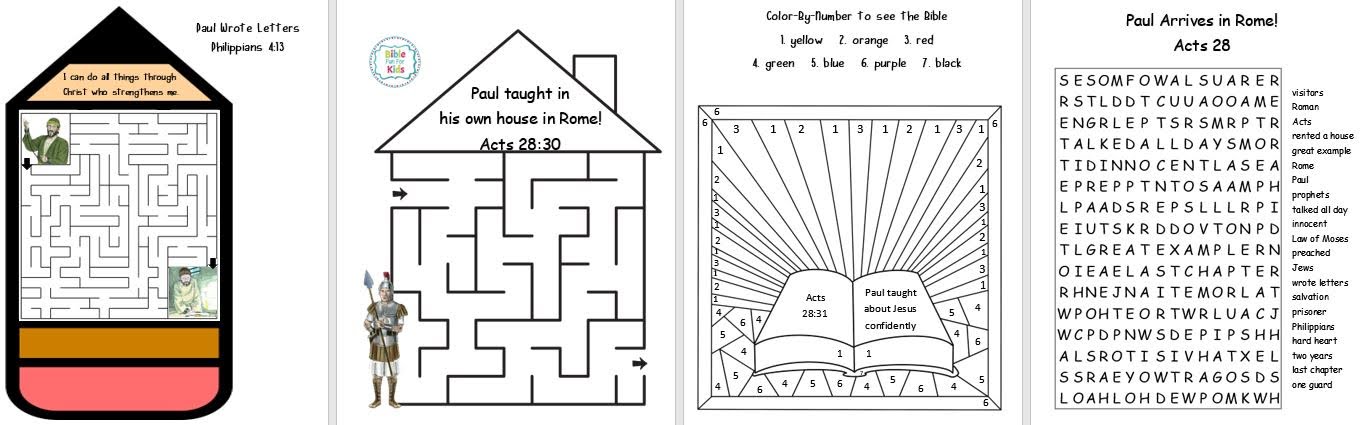 Paul Teaches in Rome | Bible Fun For Kids