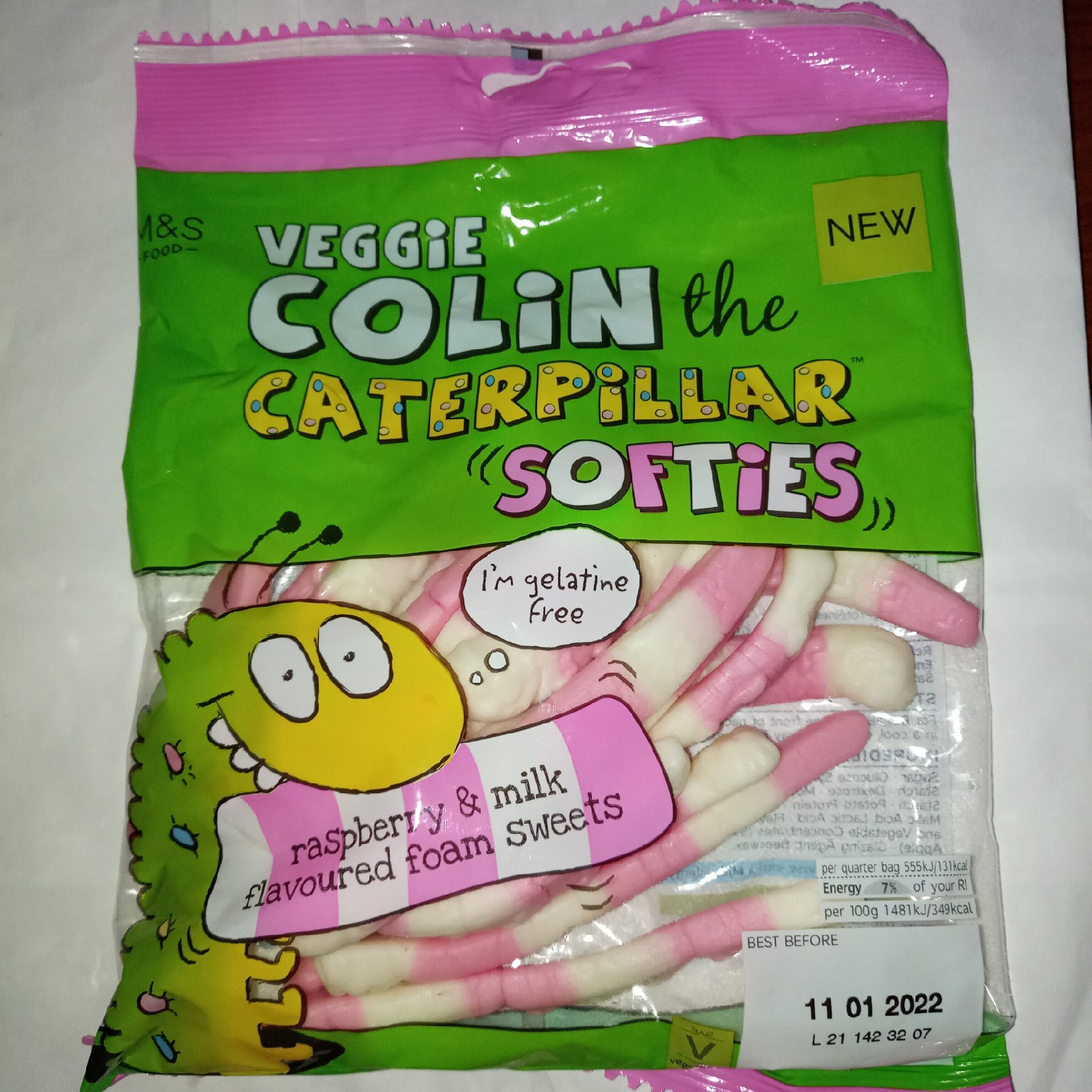 Supersupergirl's Food Reviews: M&S Colin the Caterpillar softies
