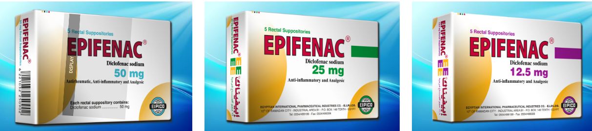 دليل الأدوية المصري: EPIFENAC SUPPOSITORIES تحاميل ابيفيناك