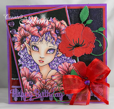 Sweet Pea Stamps: Jane present Poppy Elf by Mitzi Sato-Wiuff