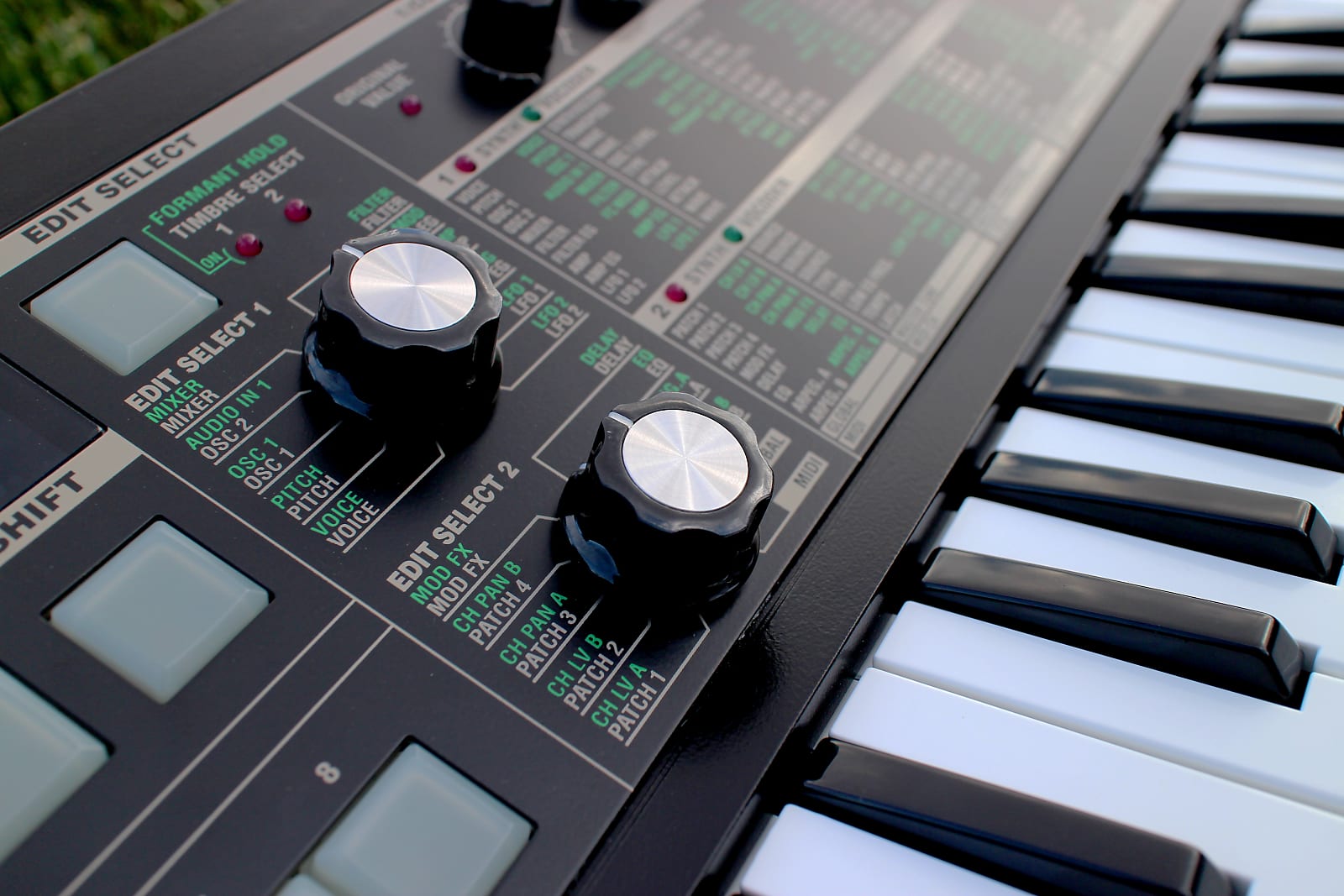 MATRIXSYNTH: CUSTOM Black Korg microKORG w/ Tilted Panel & Wood Sides