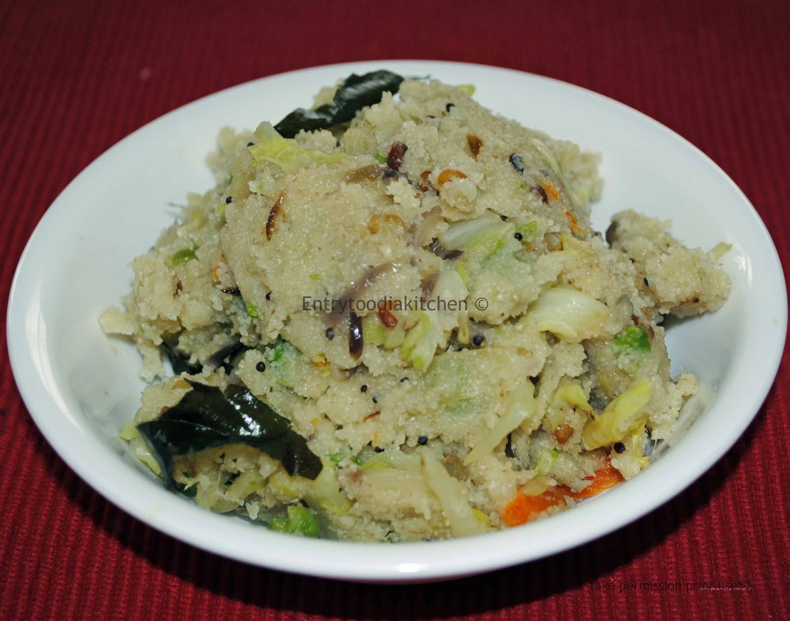 an entry to Odia kitchen.: Sooji Upama