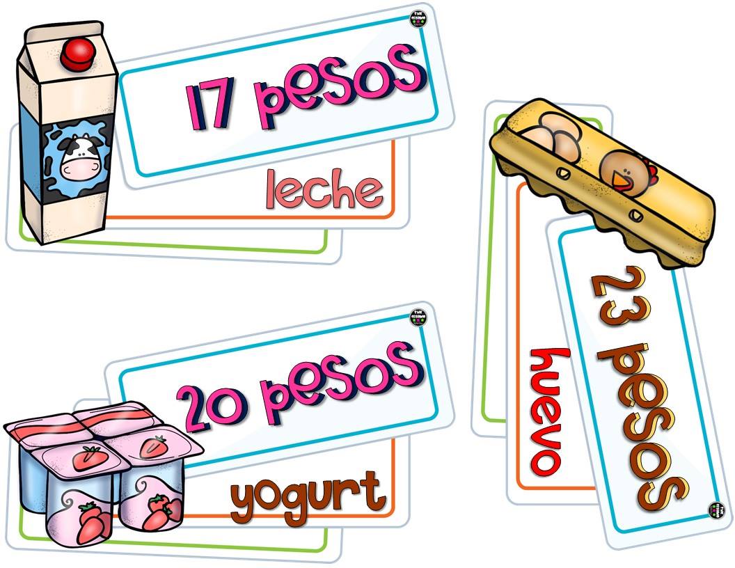 21 imágenes con tres precios cada una para trabajar precios, conteo y ...