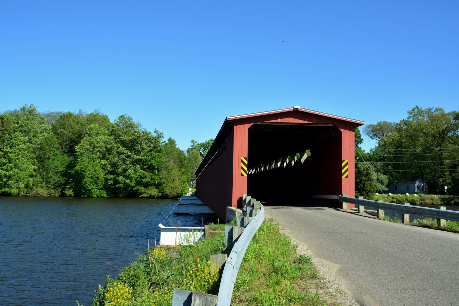 COVERED BRIDGES IN OHIO +: LANGLEY COVERED BRIDGE - CENTREVILLE, MICHIGAN