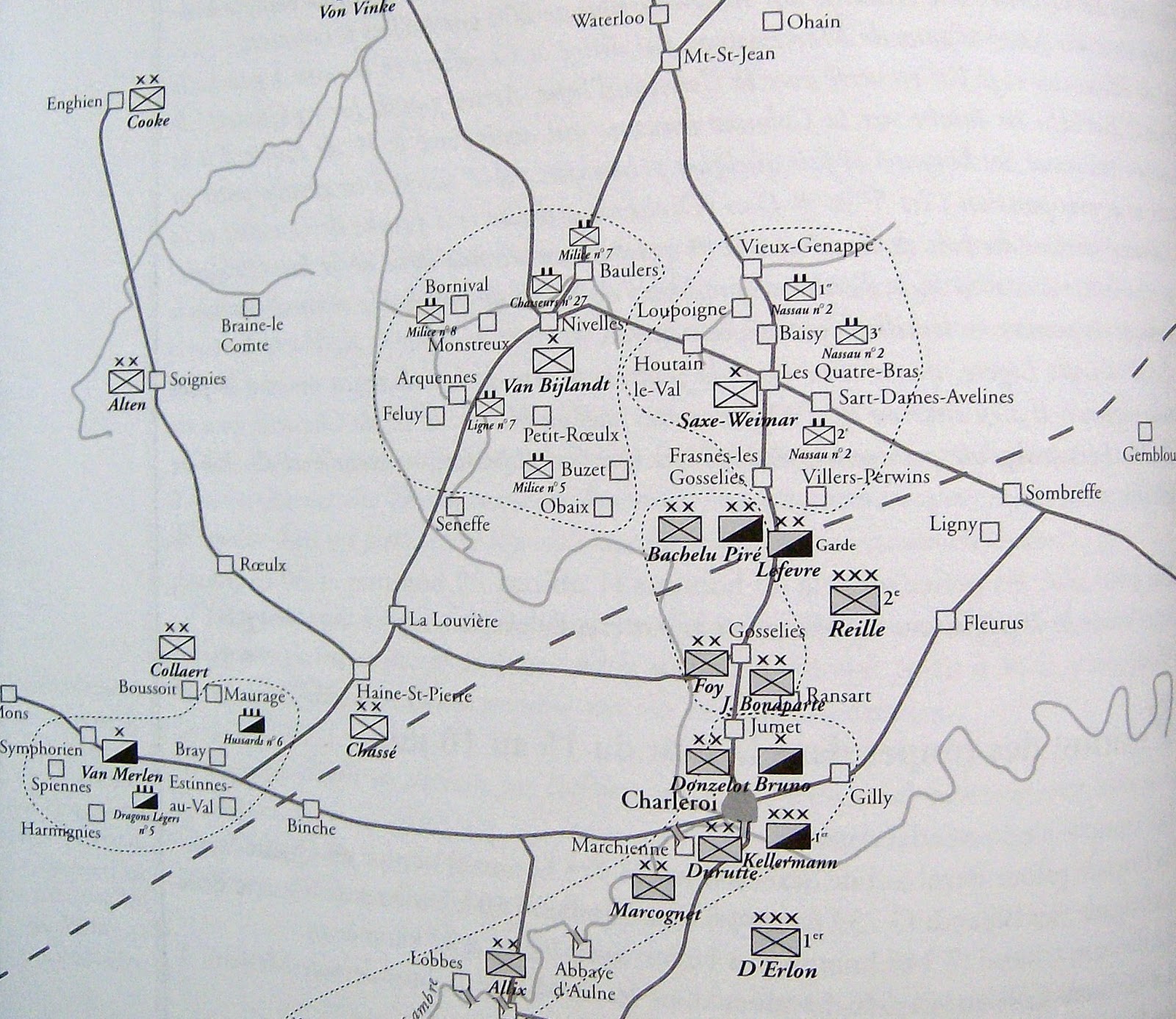 THE BRITISH ARE COMING!: Maps of the Battle of Quatre-Bras