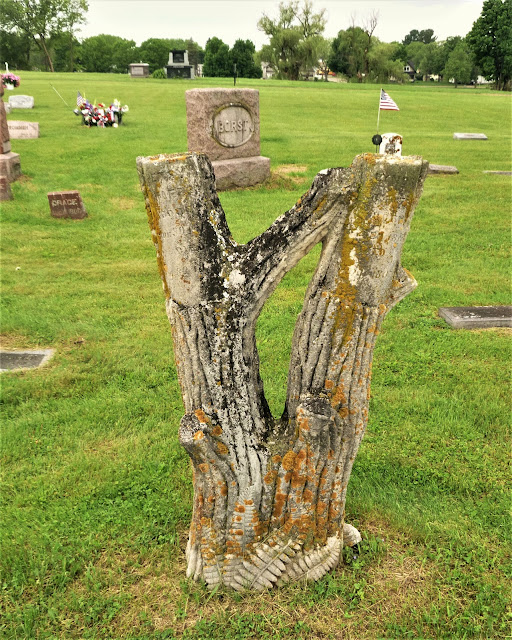 Detritus of Empire: Tree Shaped Tombstones - Mondovi Wisconsin