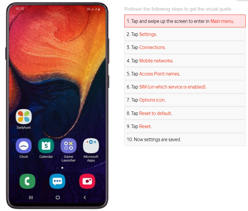 How to Configure Internet Access Settings on Samsung Galaxy Phones A50 ...