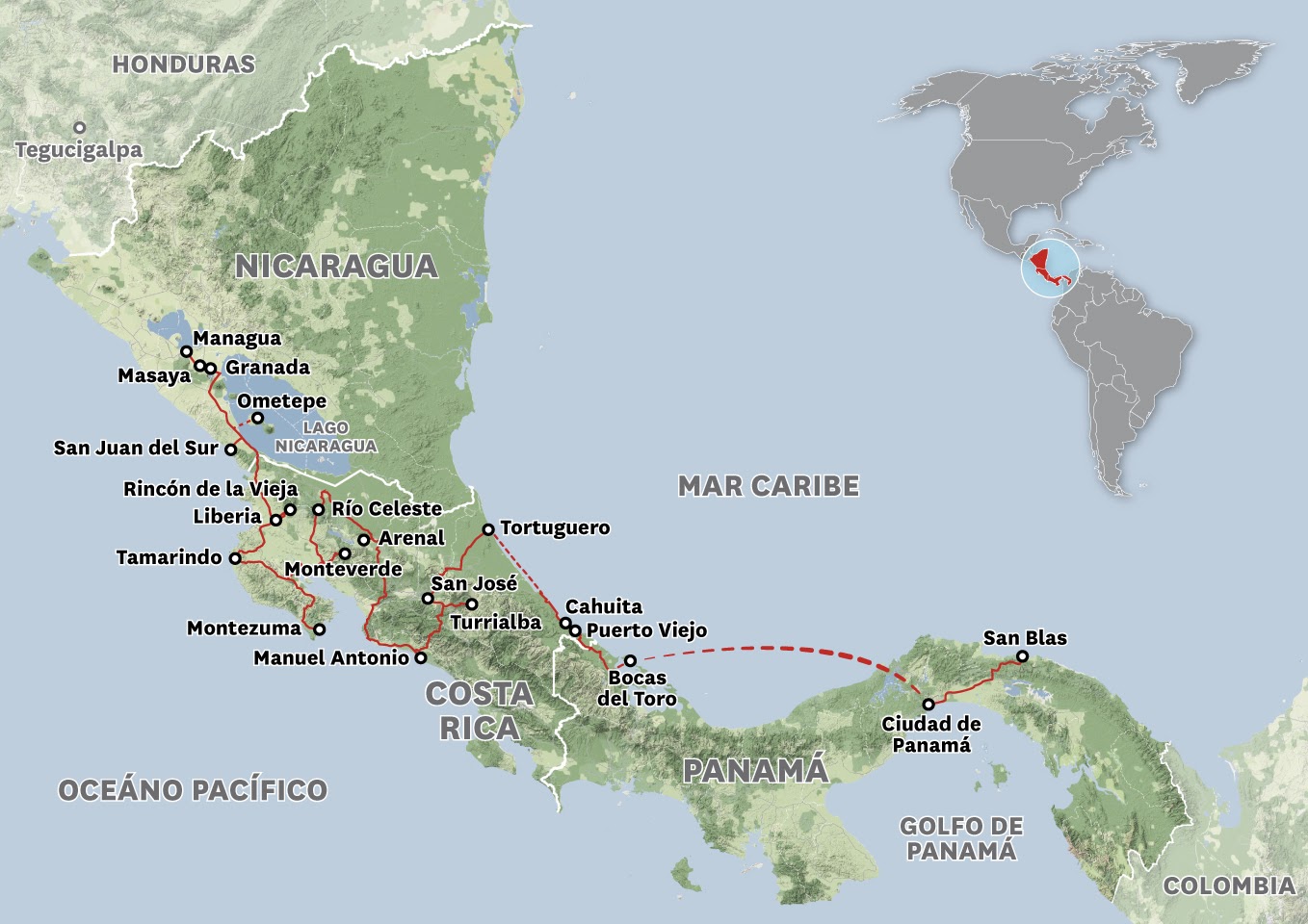 Nicaragua, Costa Rica y Panamá - Hoja de Rutas - Blog de viajes y ...