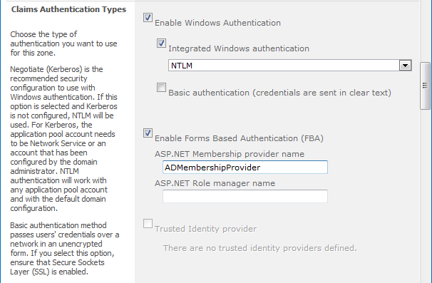 Dot Net Sparks Configure Forms Based Authentication Using Active Directory Membership Provider