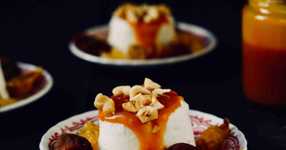 Faisselle de fromage blanc aux fruits secs et caramel au beurre salé ...