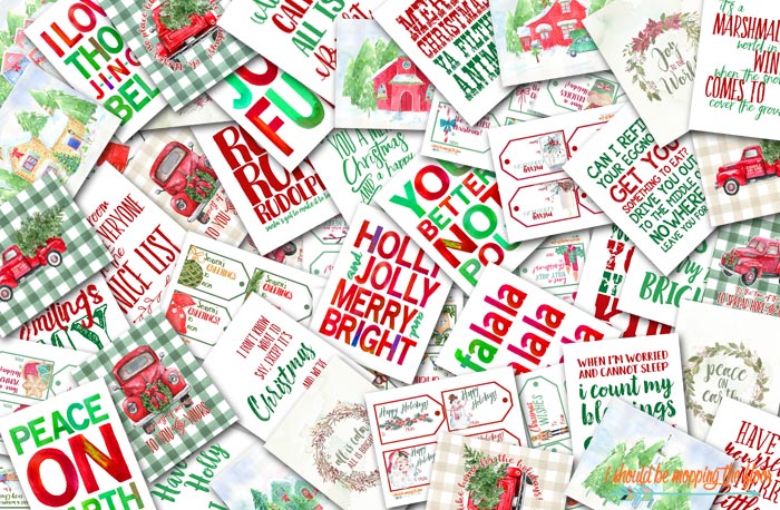 55 Festive Christmas Printables | i should be mopping the floor