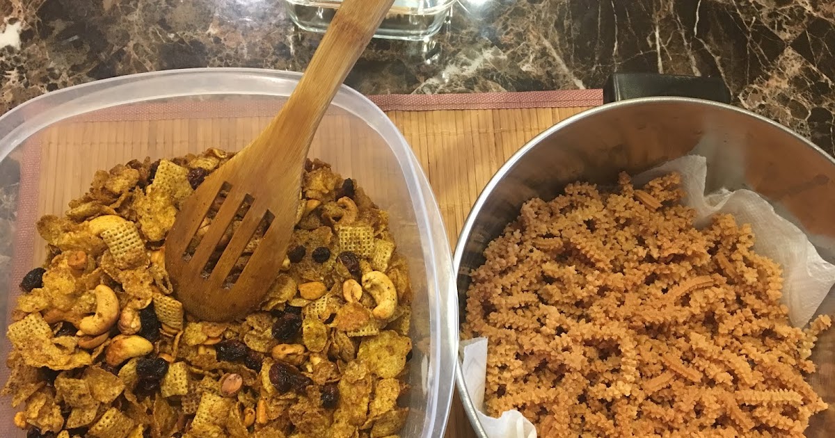 Easy Chivda / Spicy Chex Mix - Happy Cooking