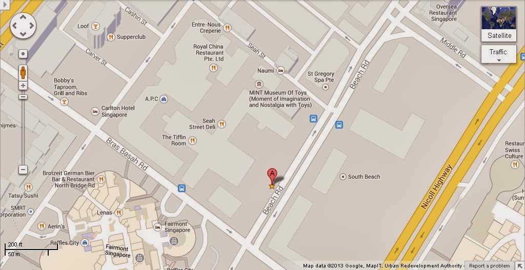 Detail Raffles Hotel Arcade Singapore Location Map | Alexandra Meier