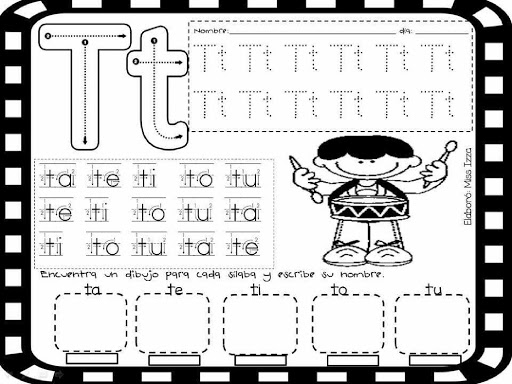 Cuadernillo de trazos de sílabas