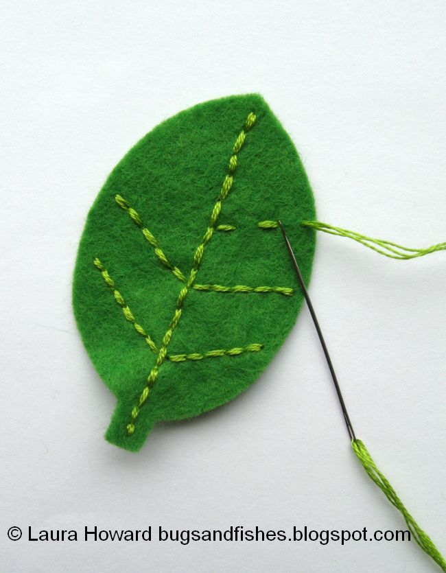 Bugs and Fishes by Lupin: How To: Make a Mini Felt Leaf & Daisy