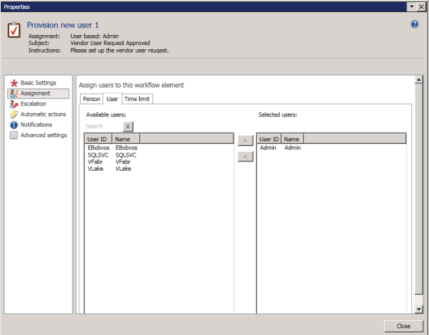 Microsoft Dynamics AX/365: Assign a Task to a User