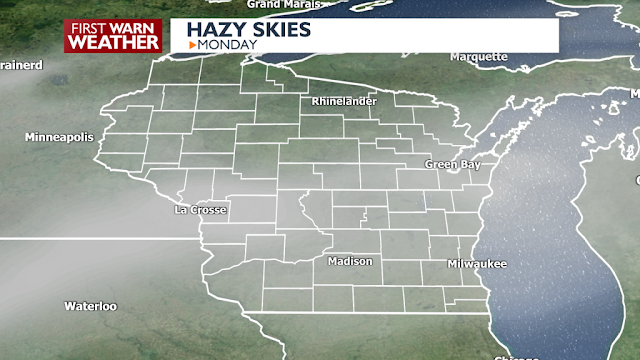 Smoke & Haze from West Wildfires Reaches Midwest