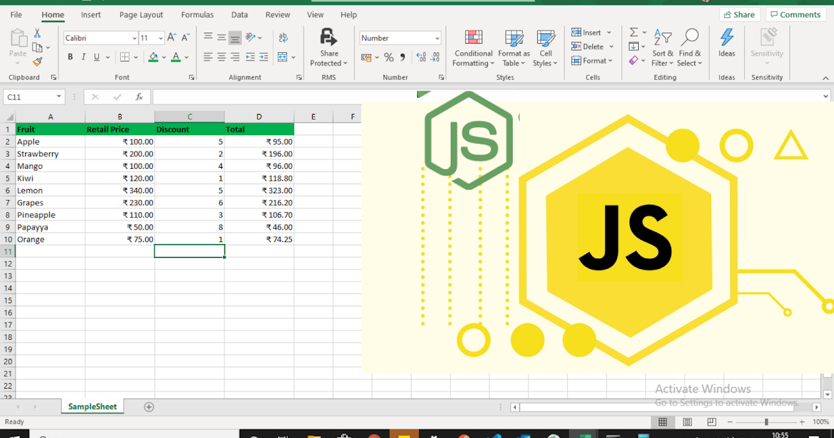 Read Excel File Using Xlsx And Fs Packages In Javascriptnodejs 0986
