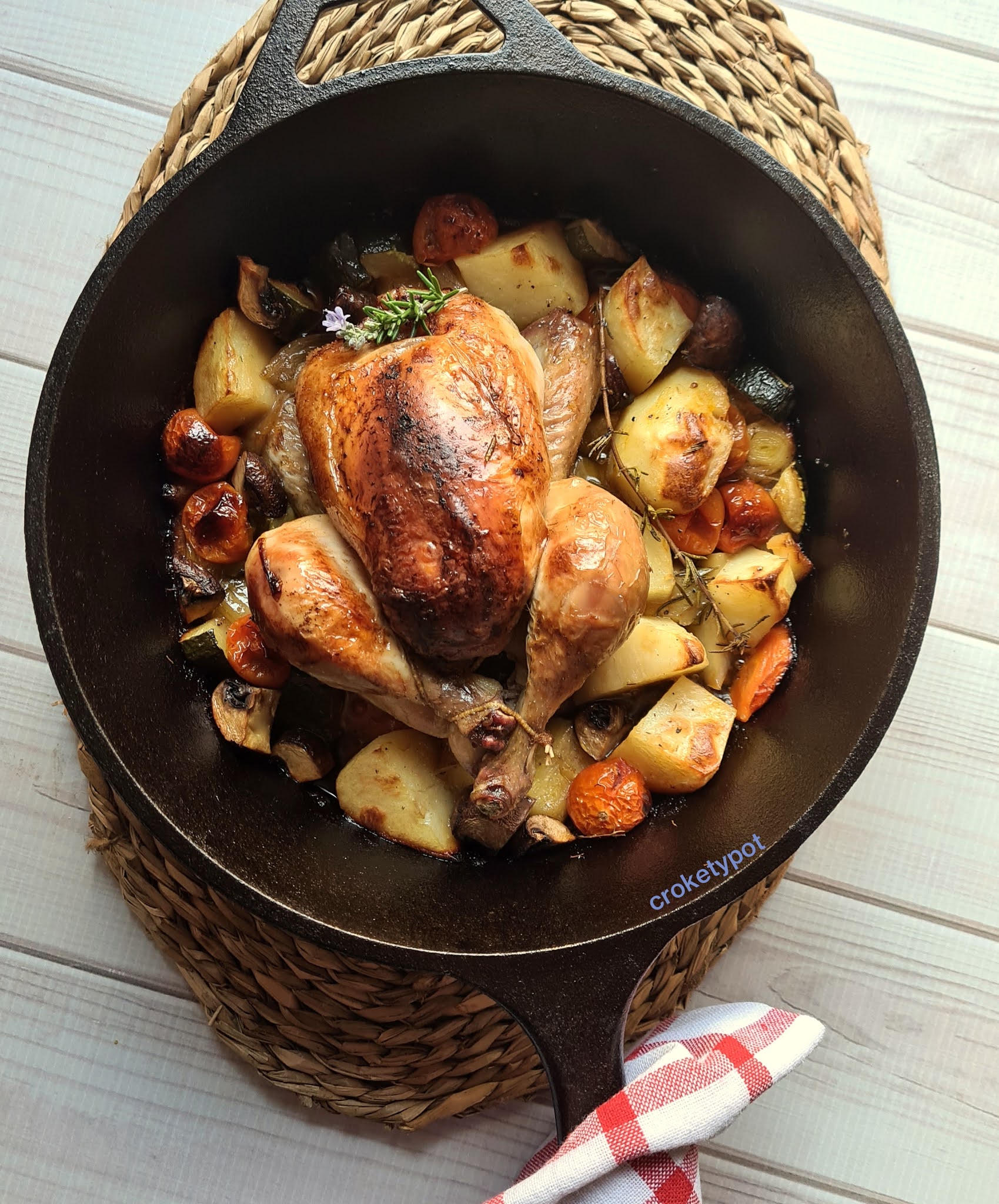 CROKETYPOT: COQUELET ASADO CON VERDURAS