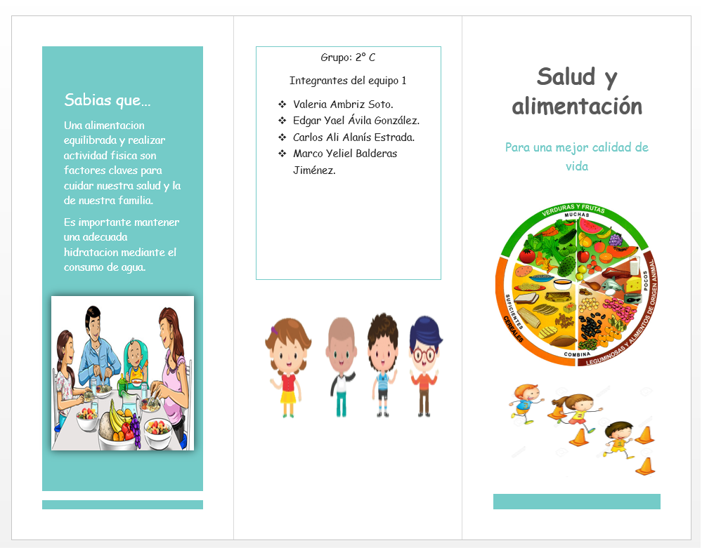 Salud y alimentación triptico