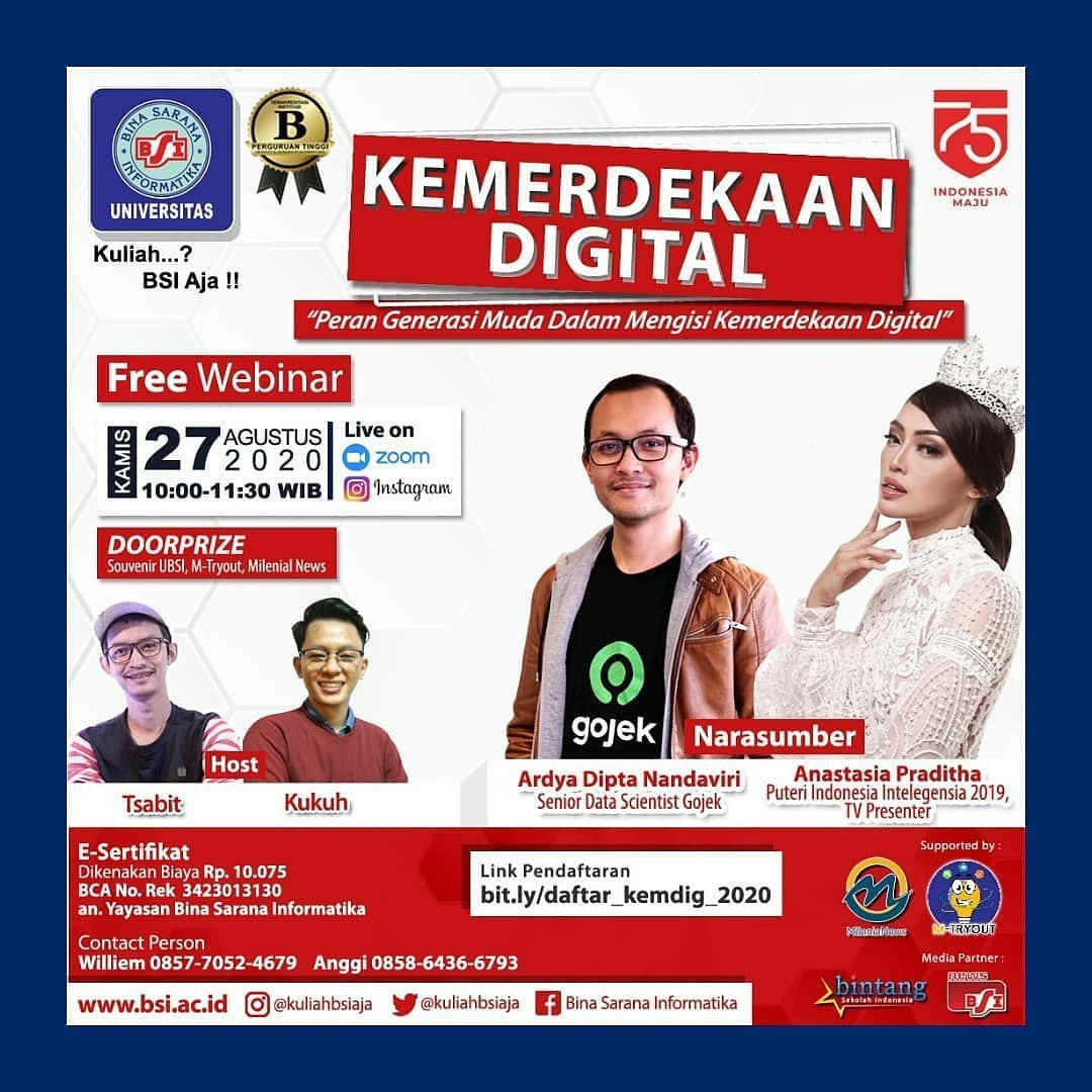 WEBINAR KEMERDEKAAN DIGITAL - "PERAN GENERASI MUDA DALAM MENGISI KEMERDEKAAN DIGITAL"