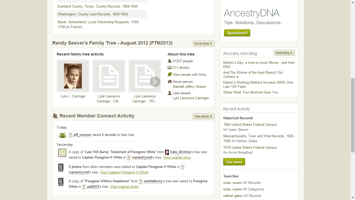 Genea-Musings: Using Ancestry.com's Member Connect Feature to Find Cousins