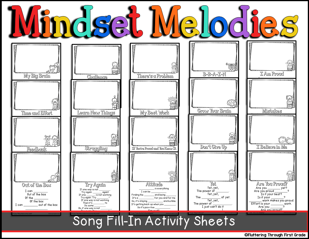 Mindset Melodies - Simple Songs for Growing Mindsets | Fluttering ...
