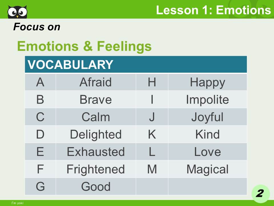 YOKITALK: Unit 6_Lesson 1 Emotions