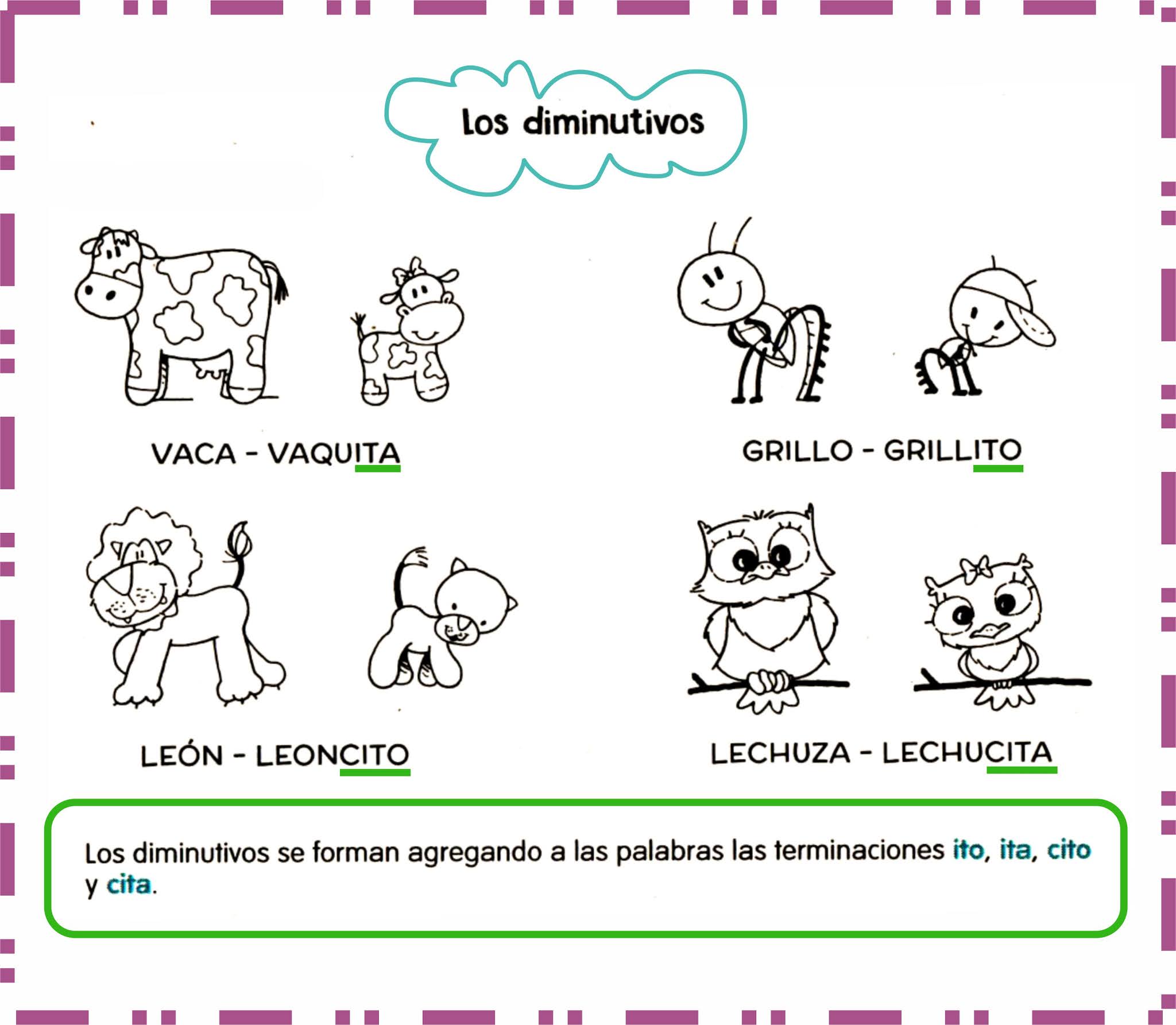 SEGUNDITOS 2020: LOS DIMINUTIVOS