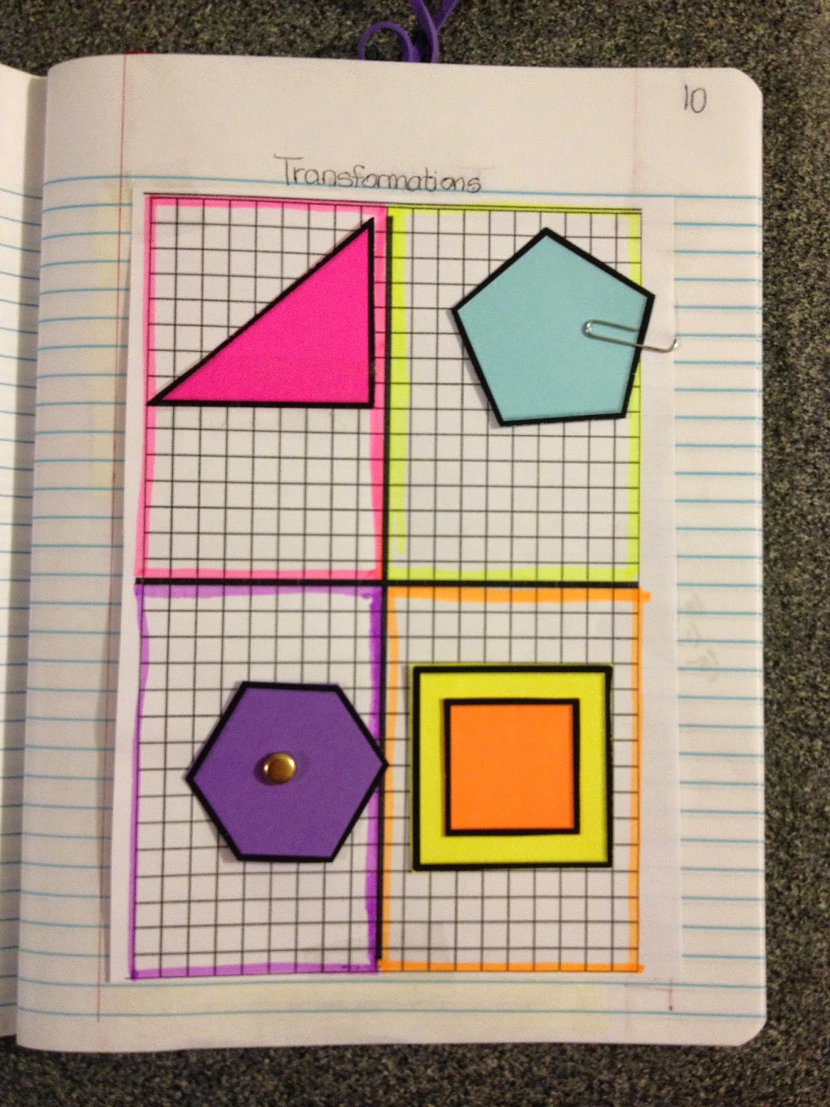 misscalcul8: Geometry Unit 1: Transformations Interactive Notebook