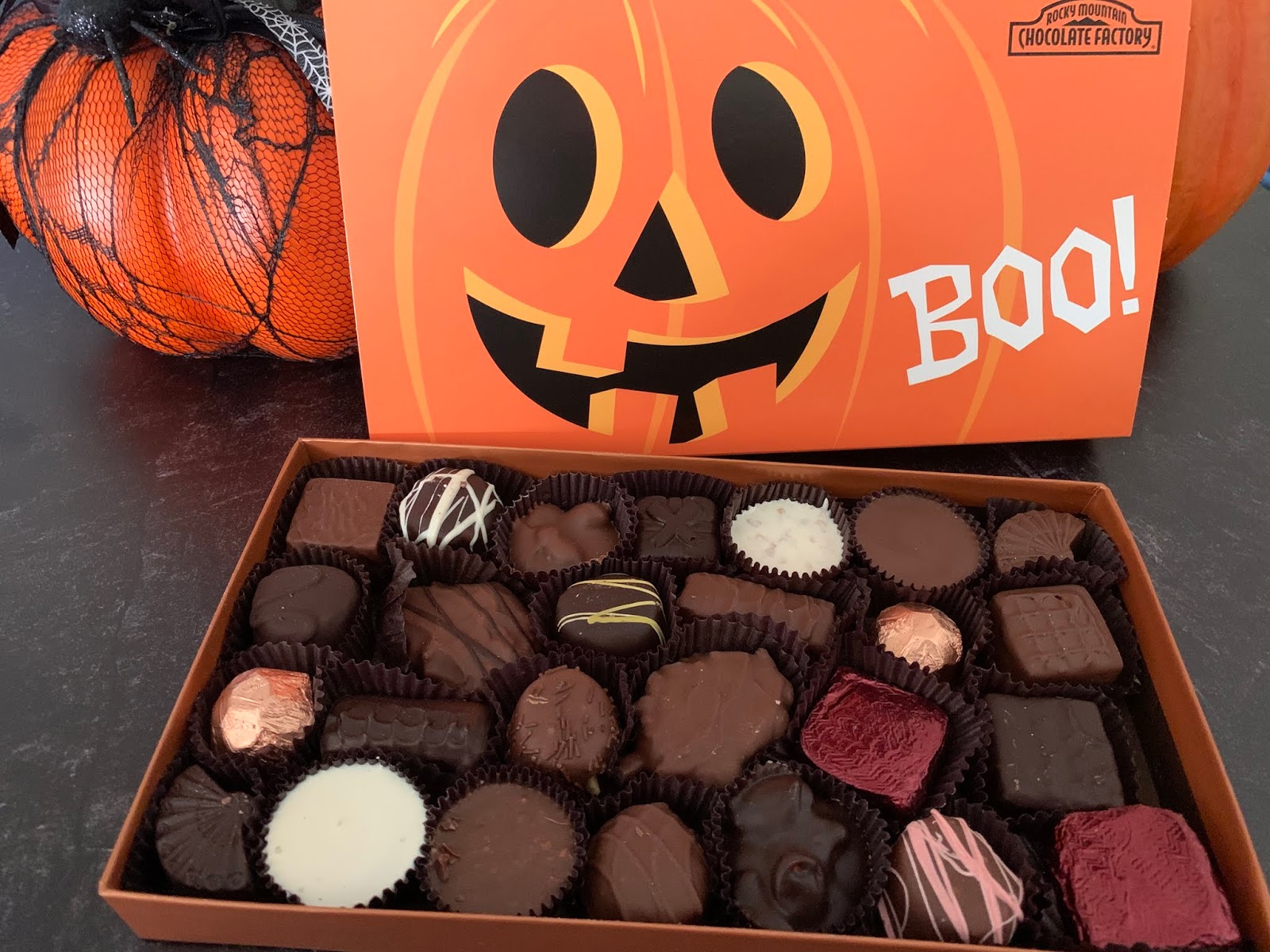 Rocky Mountain Chocolate Factory Assorted Jack-O-Lantern "Boo" Box of ...