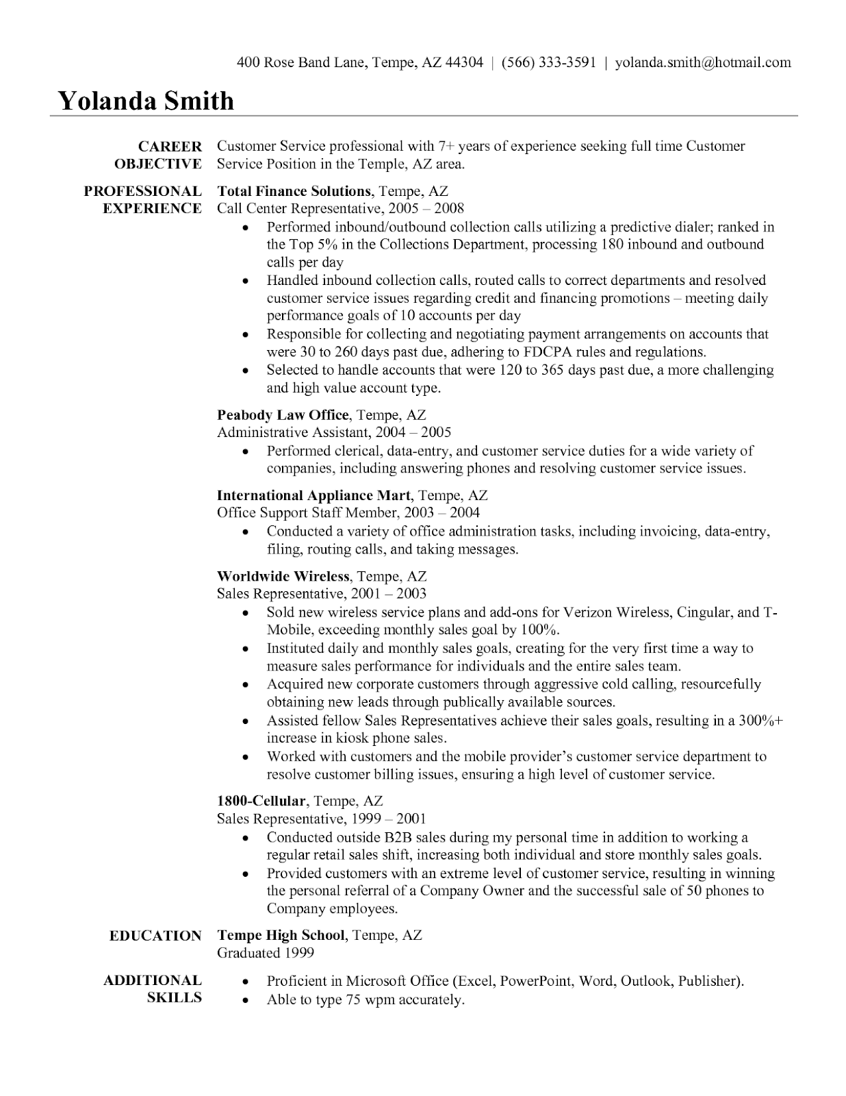Customer Service Resume Objective Examples Resume Letter customer-service-resume-objective-examples-resume-letter