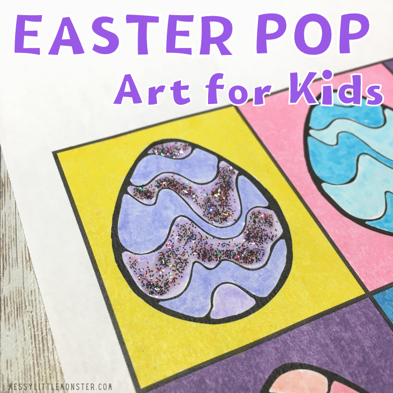 Easter Pop Art for Kids - Messy Little Monster