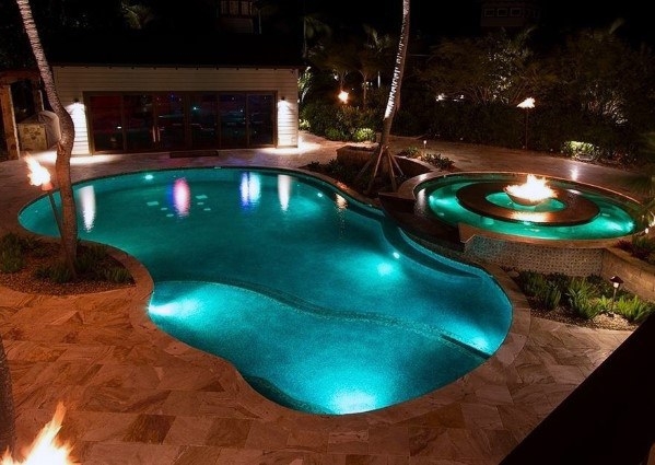63 Fantastic Pool Lights To Beautify The Nighttime Atmosphere | ARA HOME