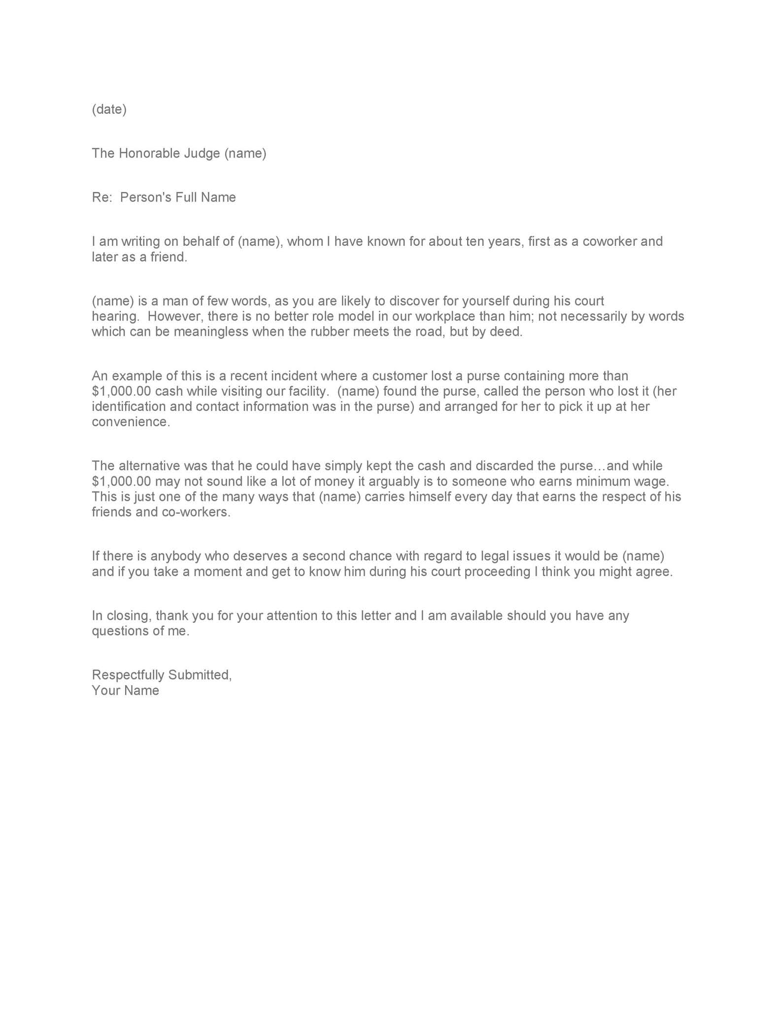 Parole Board Letter Of Recommendation ~ Certificate Letter