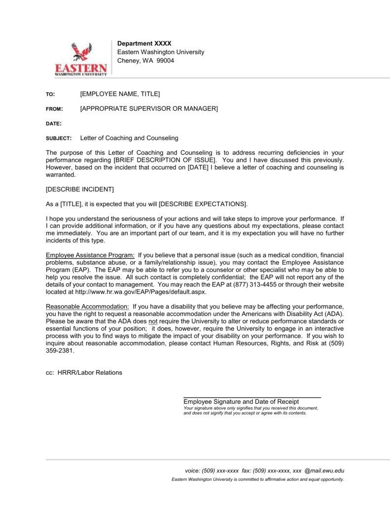 Letter Of Counseling Template ~ Resume Letter