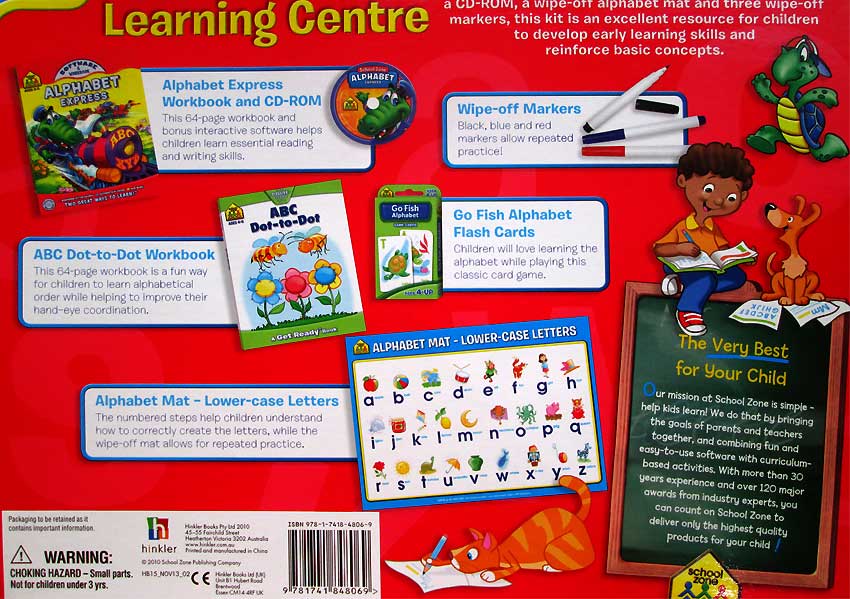 Kids Giggles: School Zone ALPHABET Learning Center Box Set (Ages 3 & Up ...