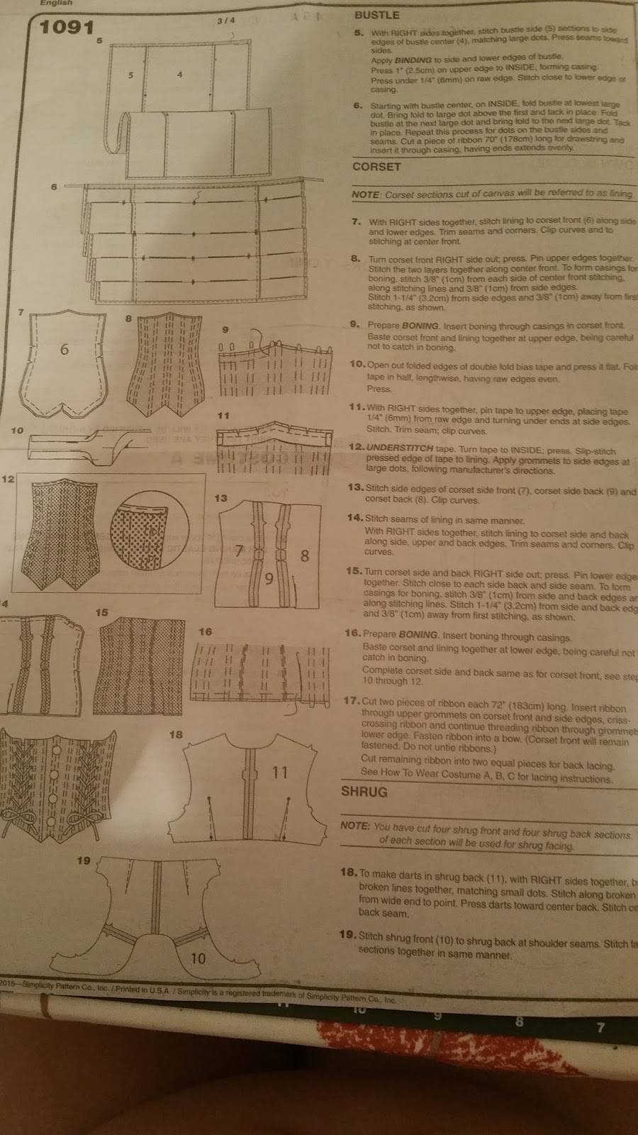 Danielle Sews: Simplicity 1091 Part 2 - Poison Ivy Underbust Corset
