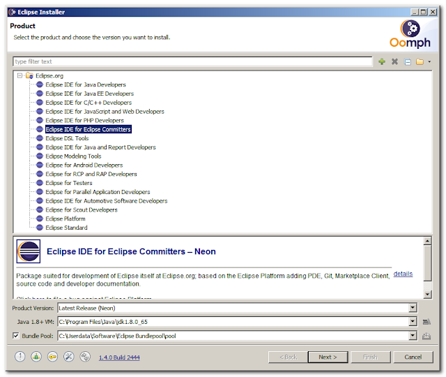 Code & Me: Oomph 01: A look at the eclipse installer