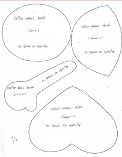 Cupido em feltro com molde | Molde para imprimir