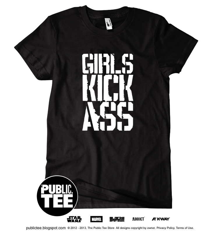 The Public Tee Store Online Girls Kick Ass Design Tee