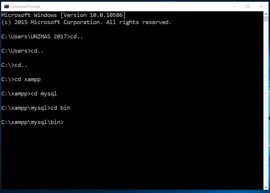 Database Laboratory Accessing Mysql Mariadb Console Through Command