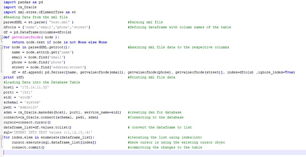 Info Imply@Ravi: Loading xml file data to oracle table using python
